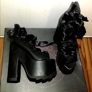 YRU | Shoes | Yru Black Dream Ballet Bae Platform Shoes | Poshmark